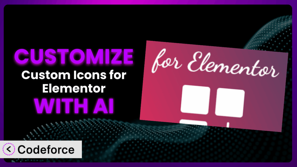How to Customize Custom Icons for Elementor with AI – Complete Guide