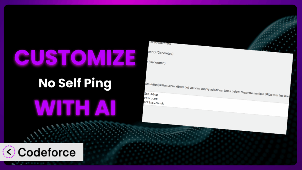 How to Customize No Self Ping with AI – Complete Guide