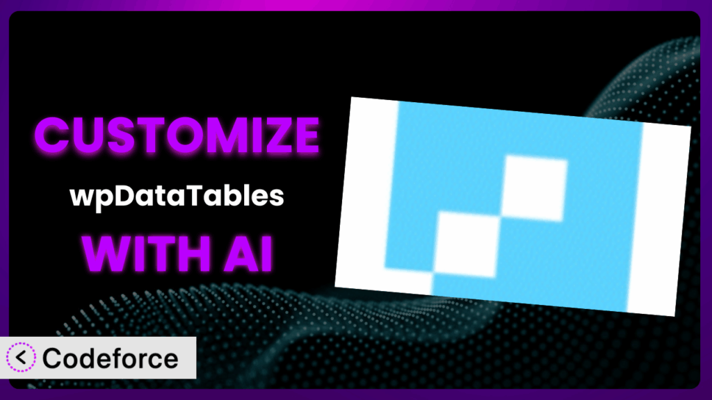 How to Customize wpDataTables – WordPress Data Table, Dynamic Tables & Table Charts with AI ...